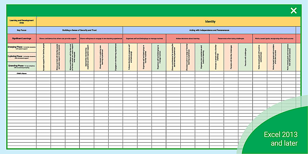 QKLG Assessment Spreadsheet (teacher made) - Twinkl