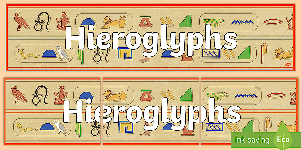 Hieroglyphs Display Banner (Teacher-Made) - Twinkl