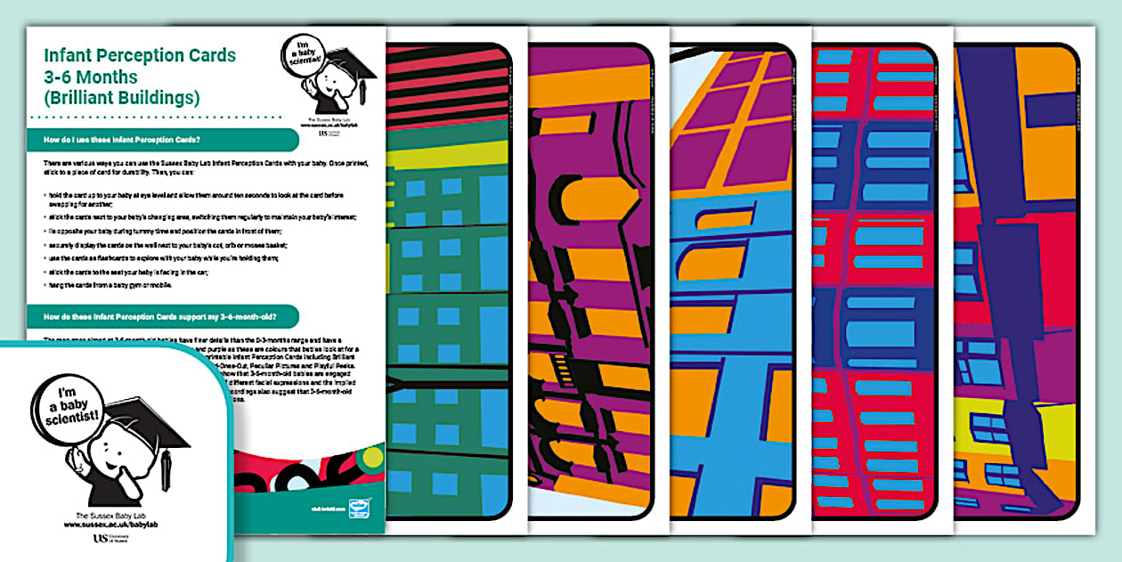 FREE! - Brilliant Buildings Infant Perception Cards - 3-6 Months