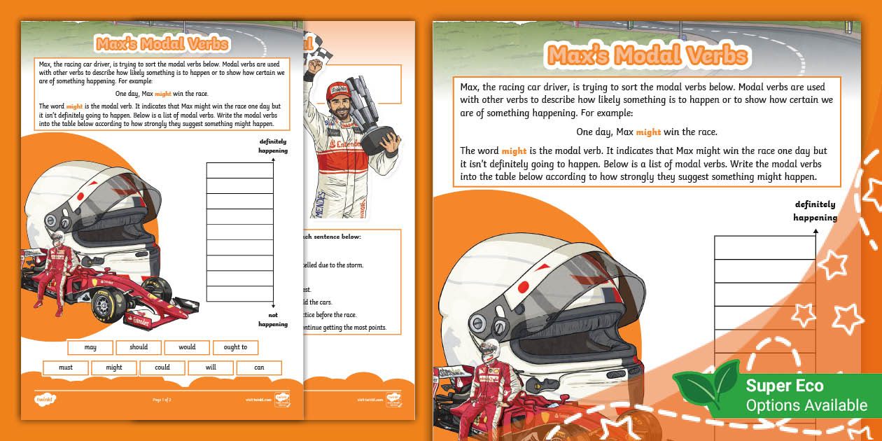 Max's Modal Verbs Activity Sheets (Ages 9 - 11) - Twinkl