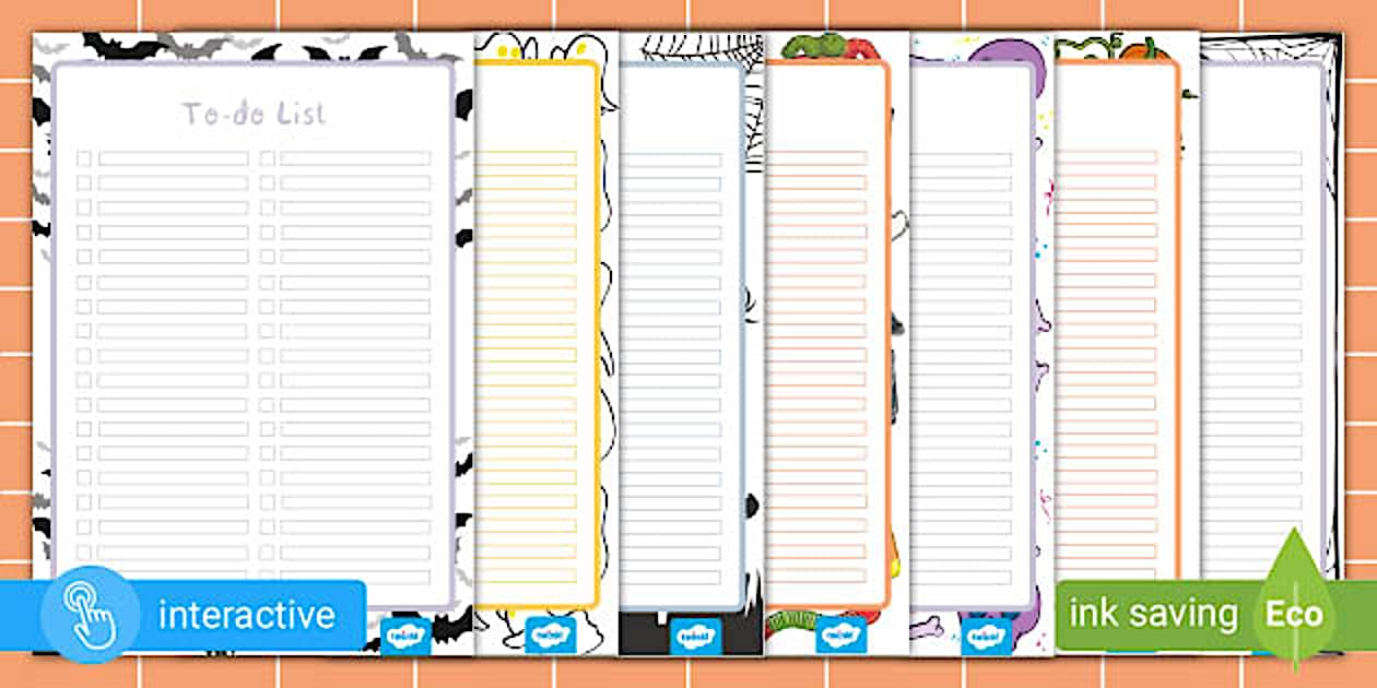 Halloween To Do List Pack | Twinkl Busy Bees (teacher made)