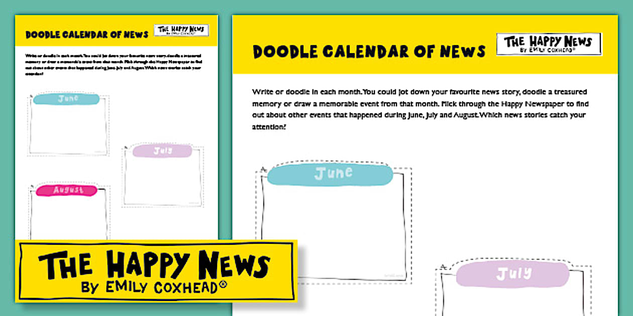 FREE! - Happy Newspaper Issue 31: Doodle Calendar of News | Twinkl