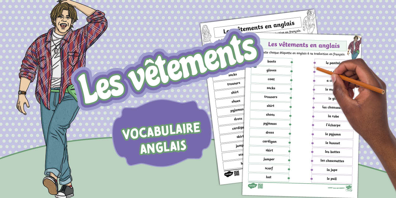 Activité de paires : Les vêtements en anglais