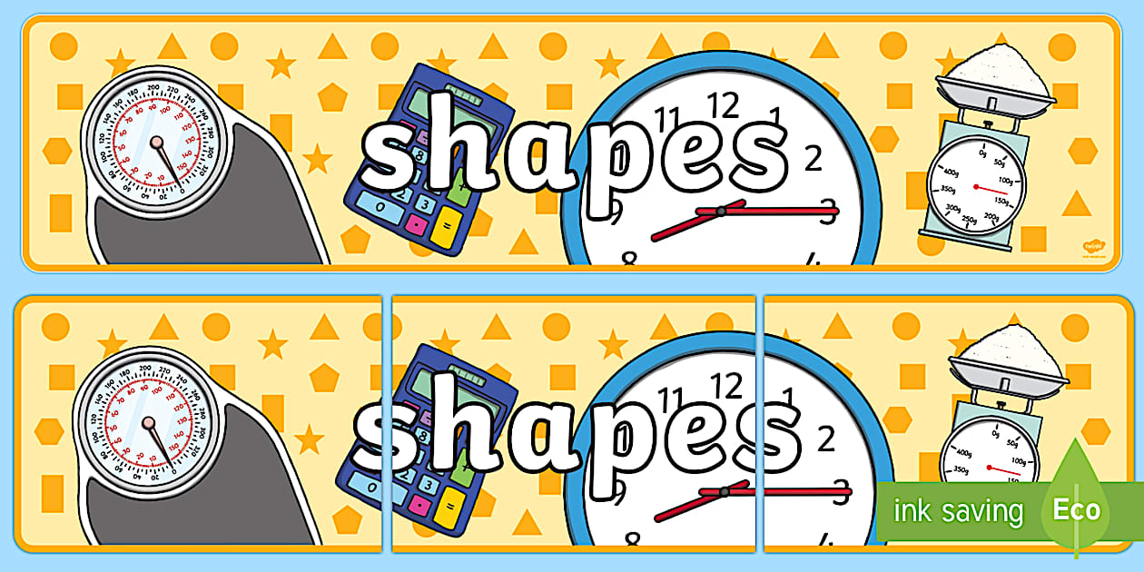 Shapes Display Banner (teacher made) - Twinkl