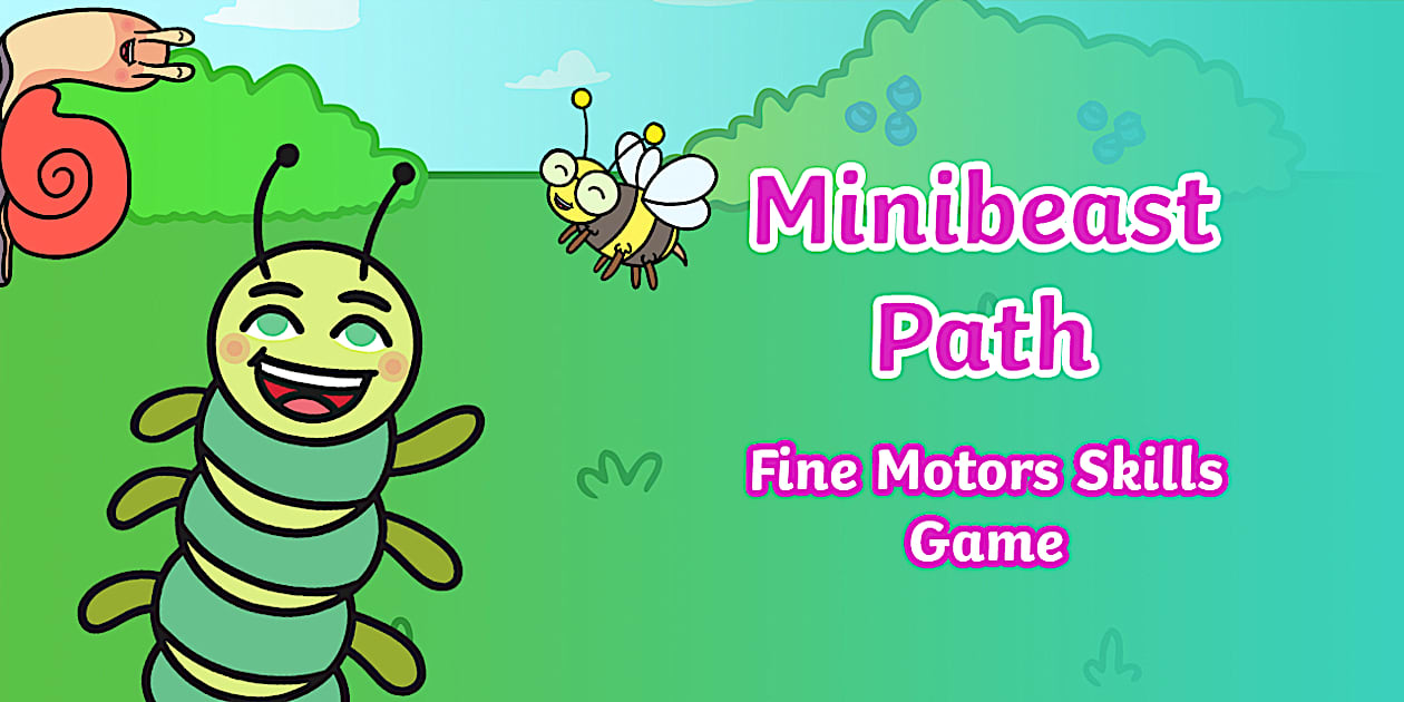 Minibeast Path Fine Motor Skills Game