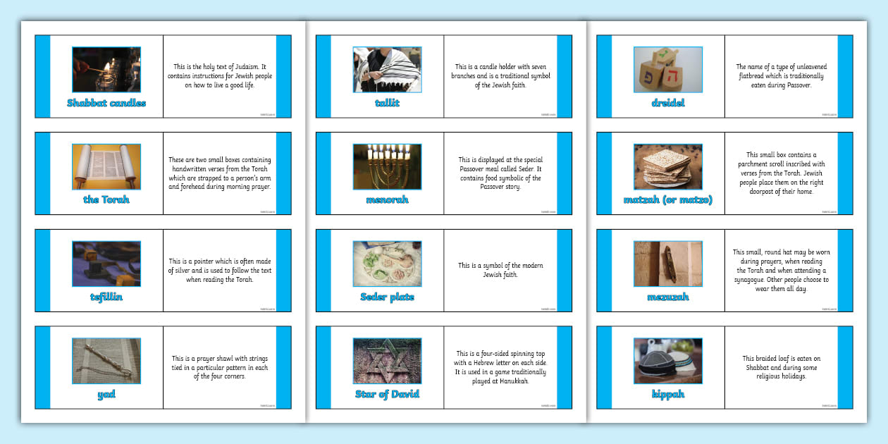 Jewish Artefacts Loop Cards Game - Twinkl - KS2 - Twinkl