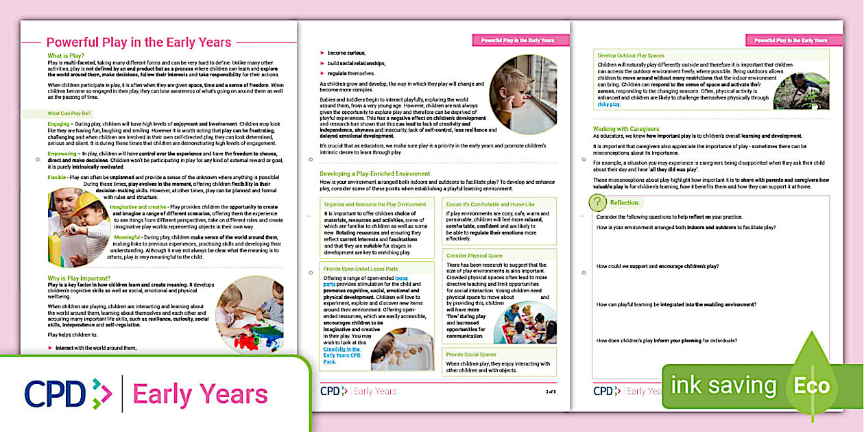 Power of Play in the Early Years - Early Years CPD - Twinkl