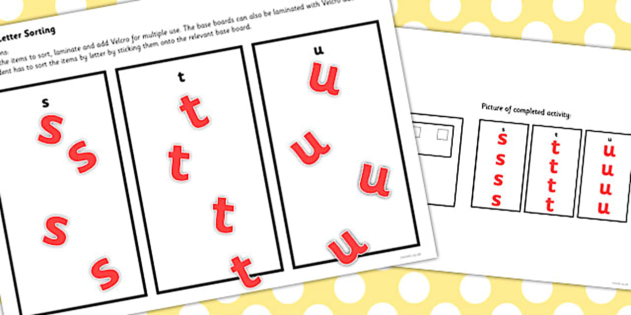 Editable Workstation: Pack Lowercase Letter Sorting Activities (Set 3)