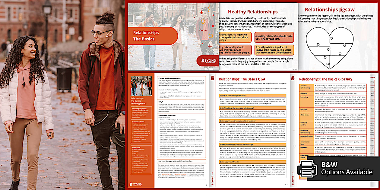 Healthy and Unhealthy Relationships | Secondary RSE | Beyond