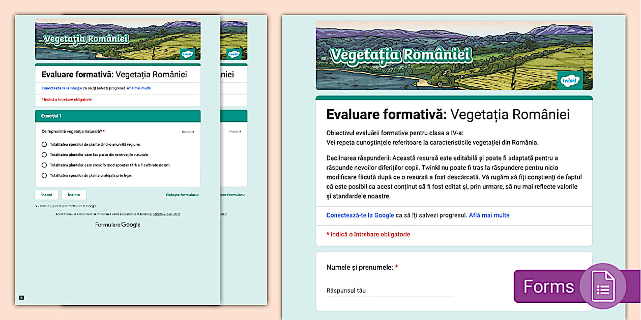 Vegetația României – Evaluare formativă/ Temă pentru acasă