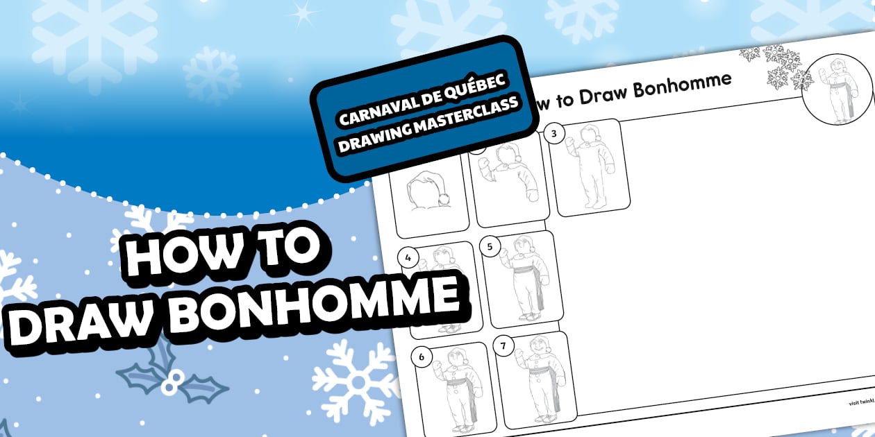 Draw Bonhomme Carnaval Activity Sheet