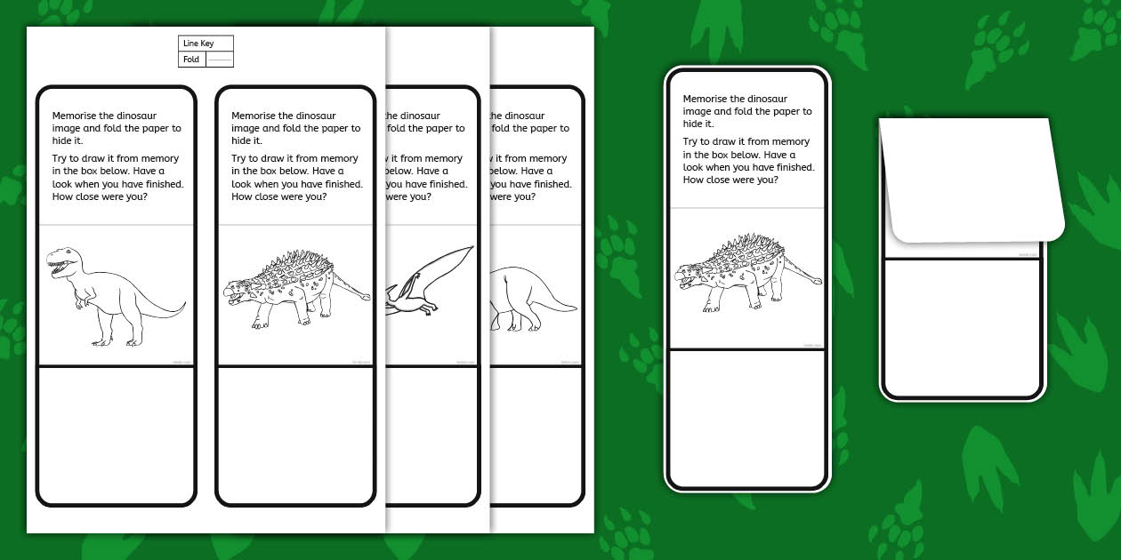 Dinosaur Draw from Memory Activity (l'enseignant a fait)