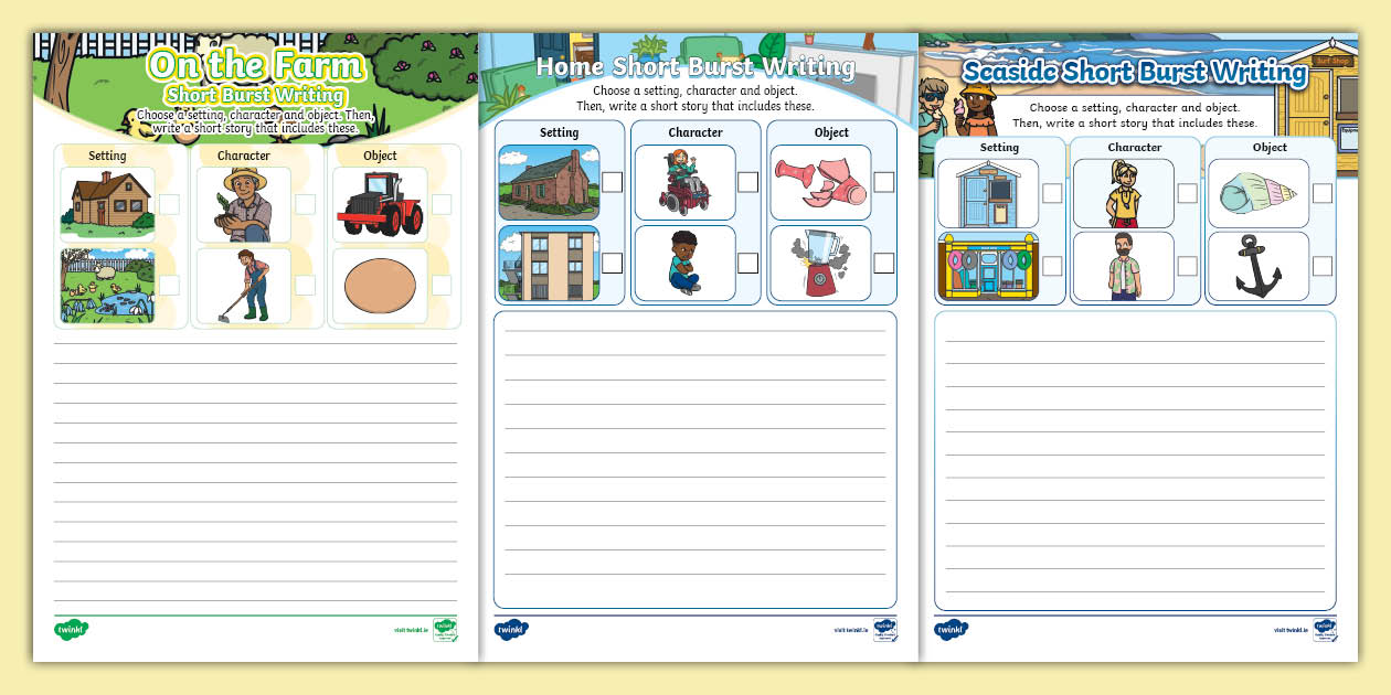 Places Short Burst Writing Template Pack - Twinkl