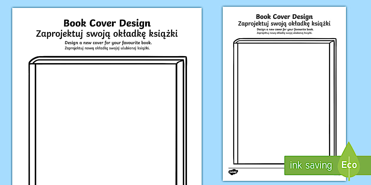 Design a Book Cover Worksheet English/Polish (teacher made)
