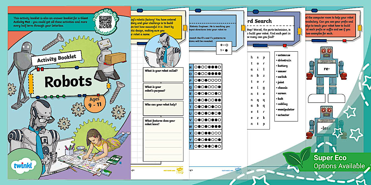 Robots Activity Booklet (Ages 9 - 11) (teacher made)
