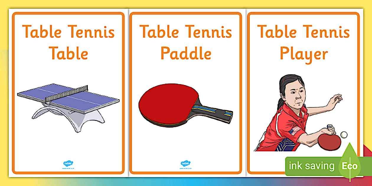 Editable Table Tennis Display Posters (teacher made)
