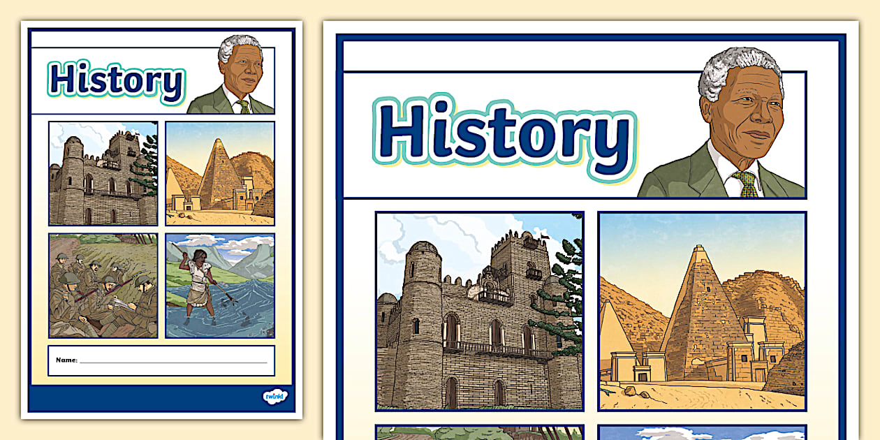History Book Cover (teacher made) - Twinkl