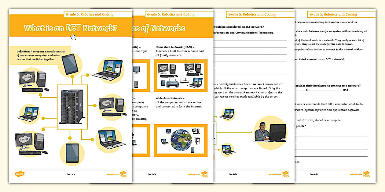 Robotics and Coding - What is an ICT Network? (teacher made)
