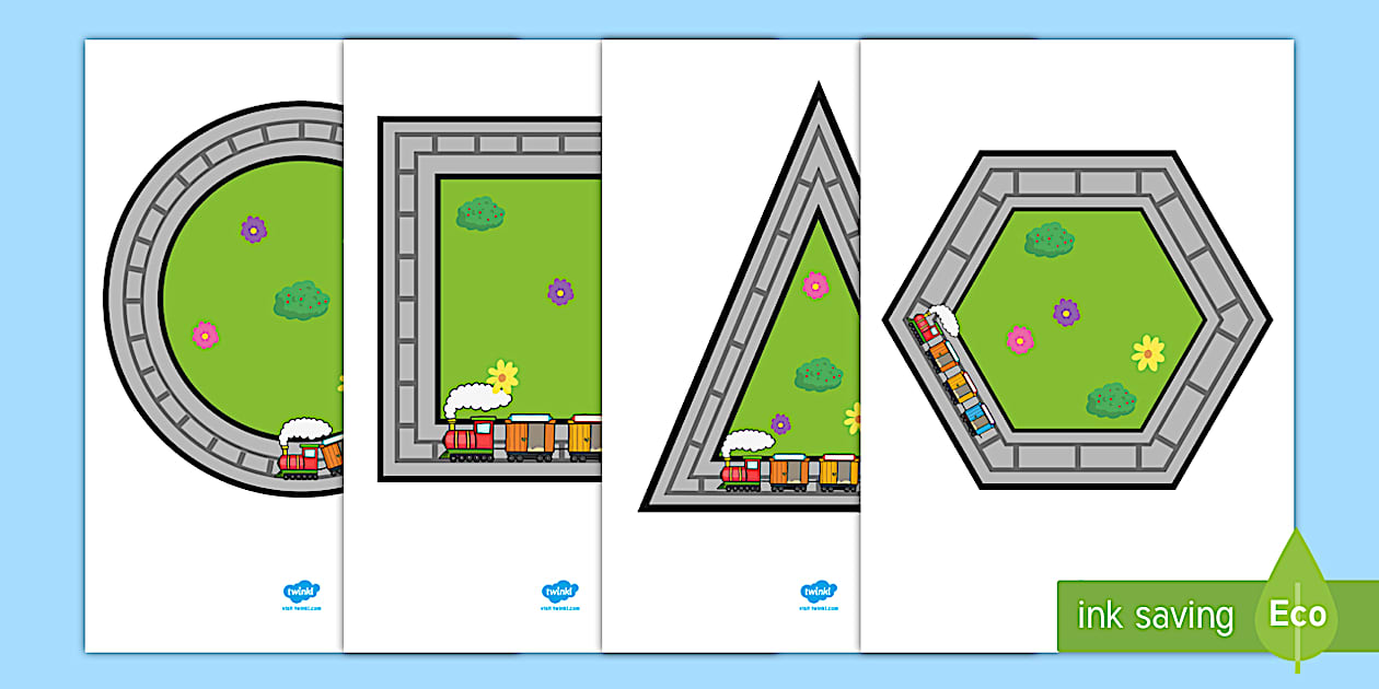 👉 Train-Themed Shape Formation (teacher made) - Twinkl