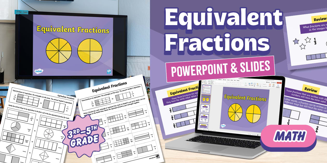 Third Grade Equivalent Fractions PowerPoint & Google Slides