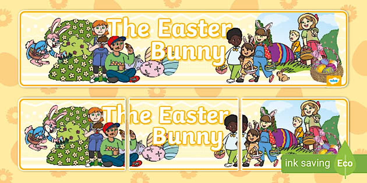 Easter Bunny Display Banner (teacher made) - Twinkl