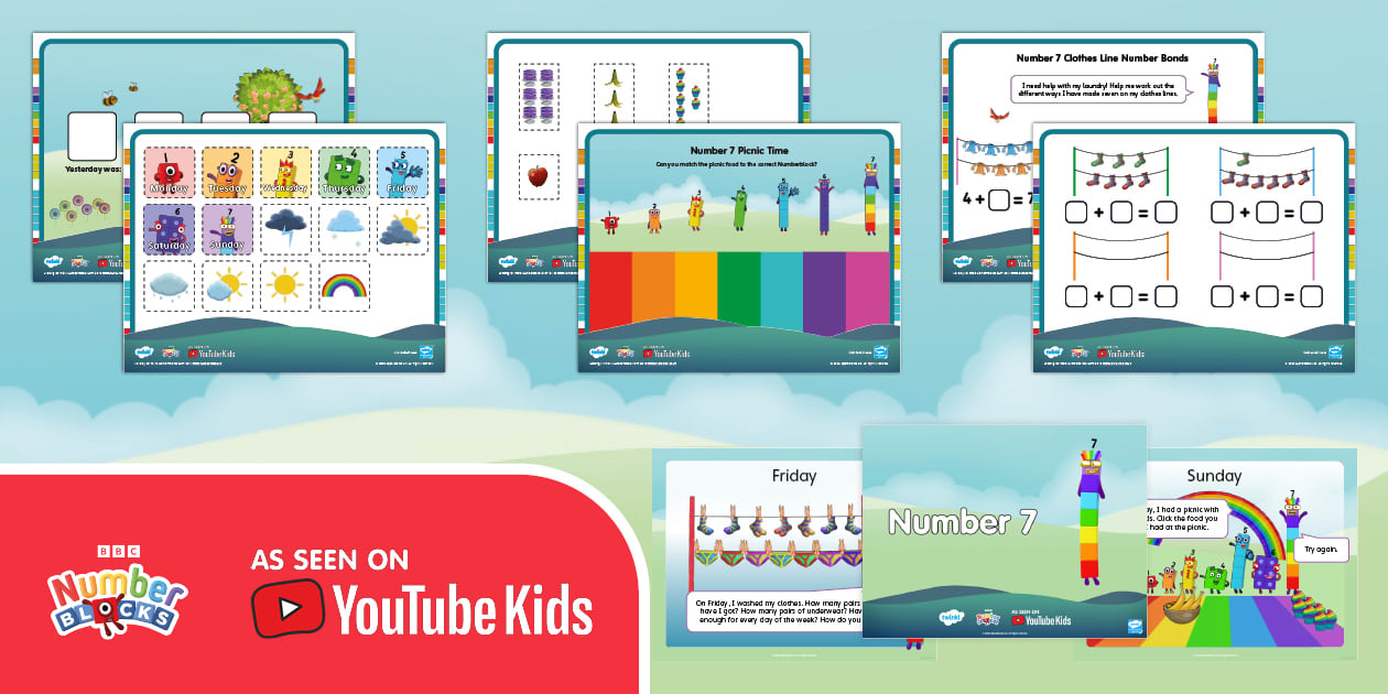 Numberblocks: Number 7 Activity Pack (teacher made) - Twinkl