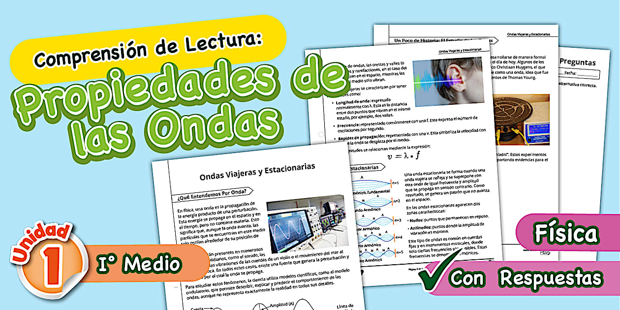 Comprensión de Lectura | Física | Propiedades de las Ondas