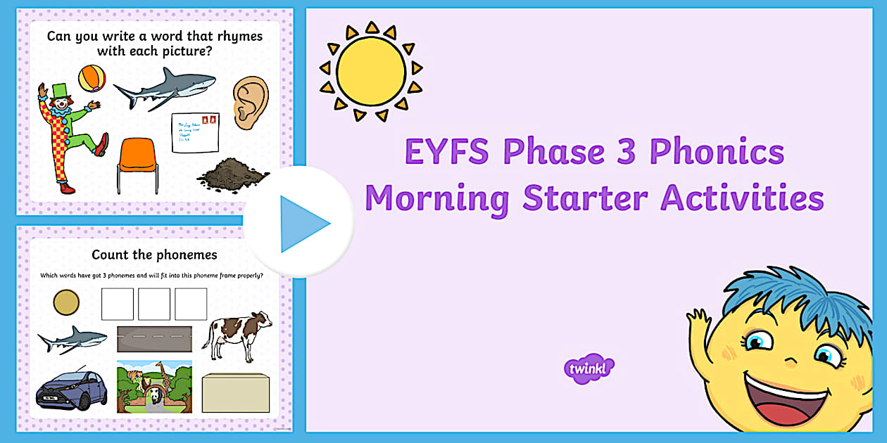 Phase 3 Morning Starter Activities PowerPoint - Twinkl