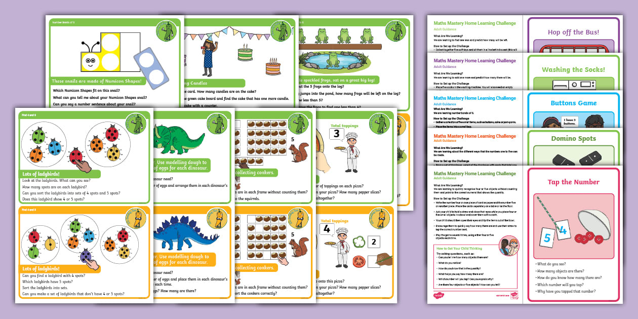 👉 EYFS Challenges to Support White Rose Maths 1, 2, 3, 4, 5
