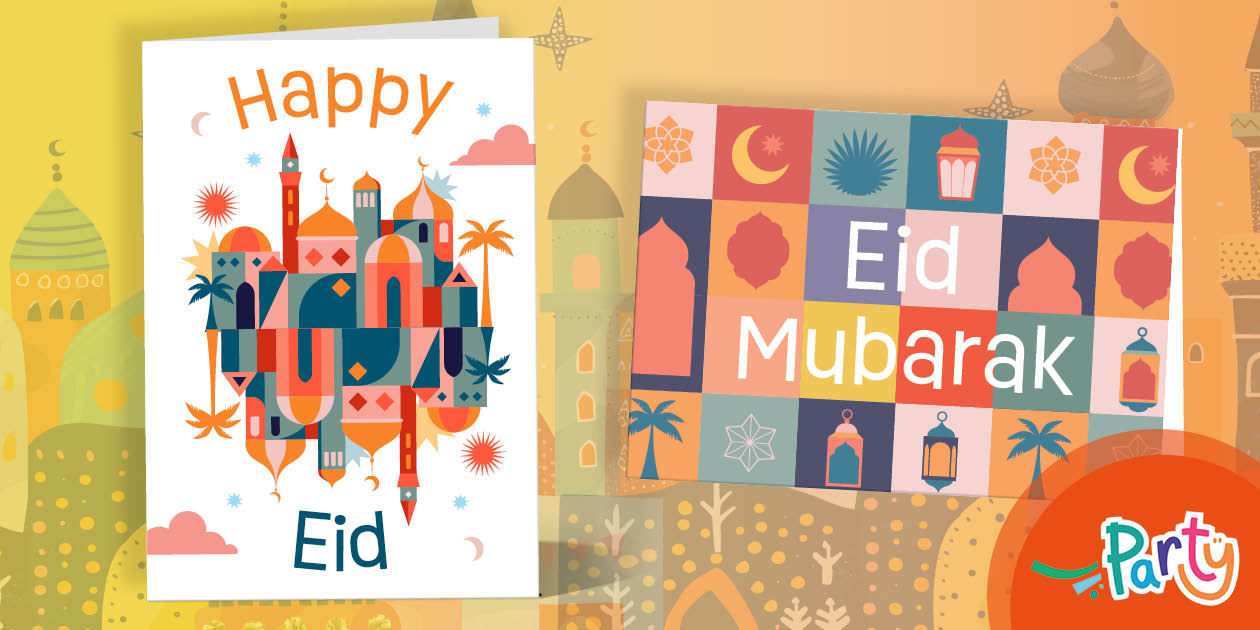 Eid Celebration Cards (teacher made) - Twinkl