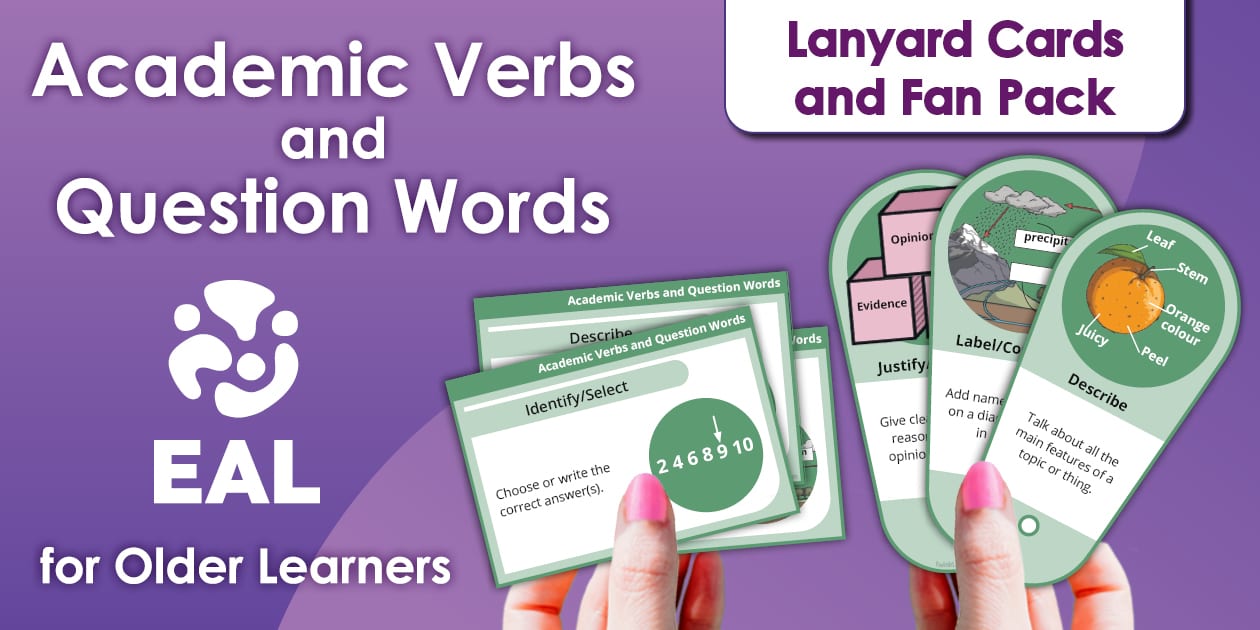 Academic Verbs and Question Words for Older Learners of EAL: Lanyard ...