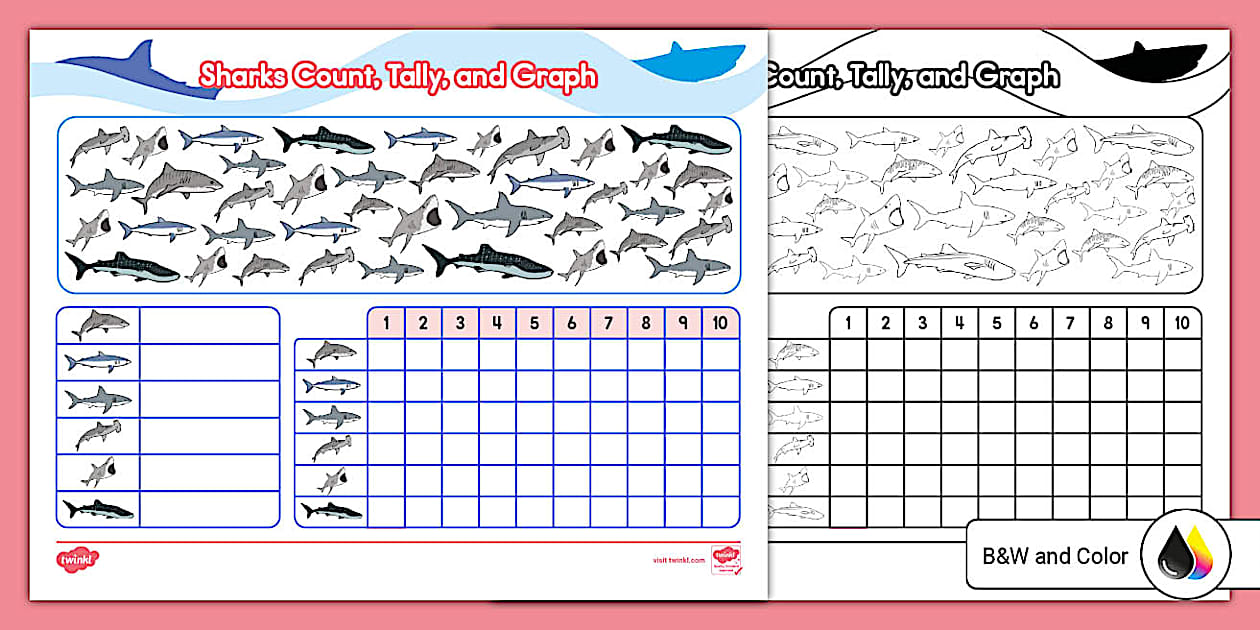 Shark Math Worksheet | Shark Week | Twinkl USA - Twinkl