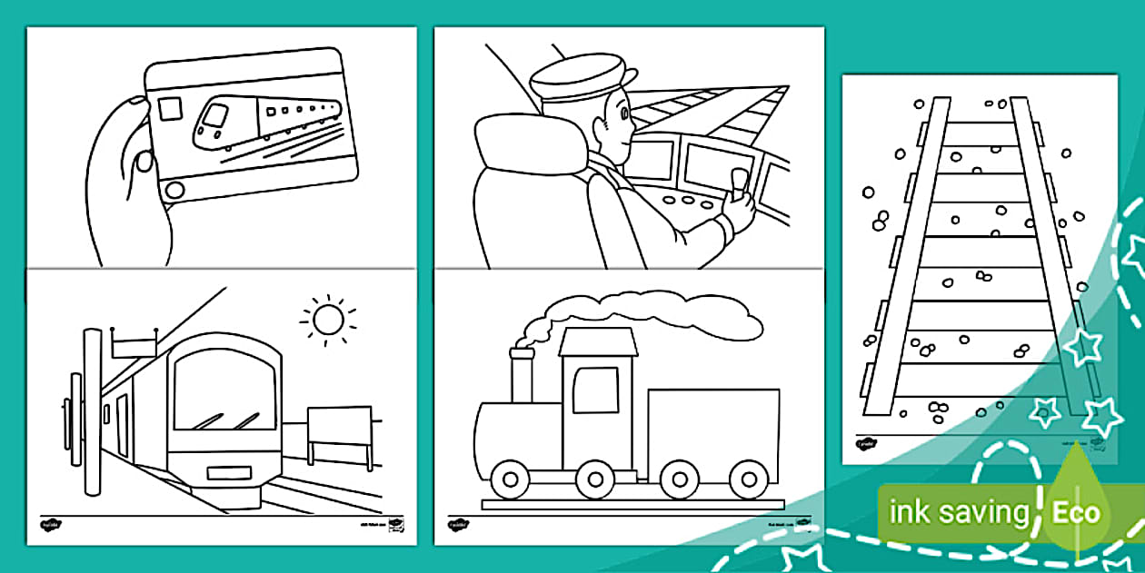 My First Trains Colouring Pack (teacher made) - Twinkl