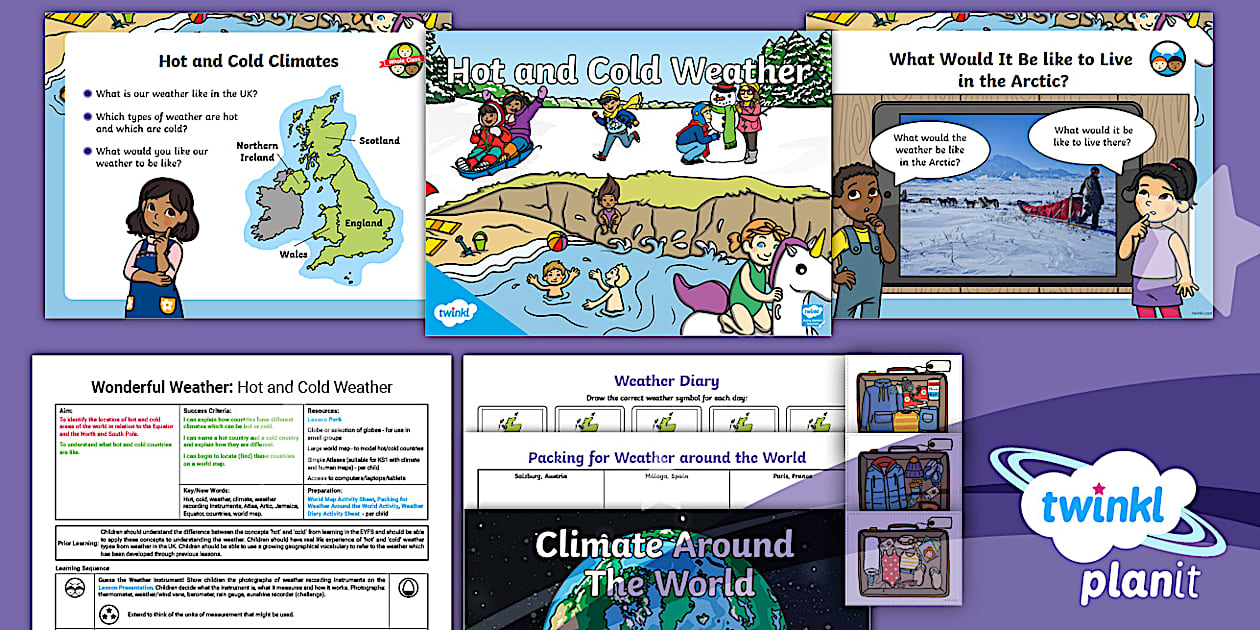 Geography: Wonderful Weather: Hot and Cold Weather Year 1 Lesson Pack 5
