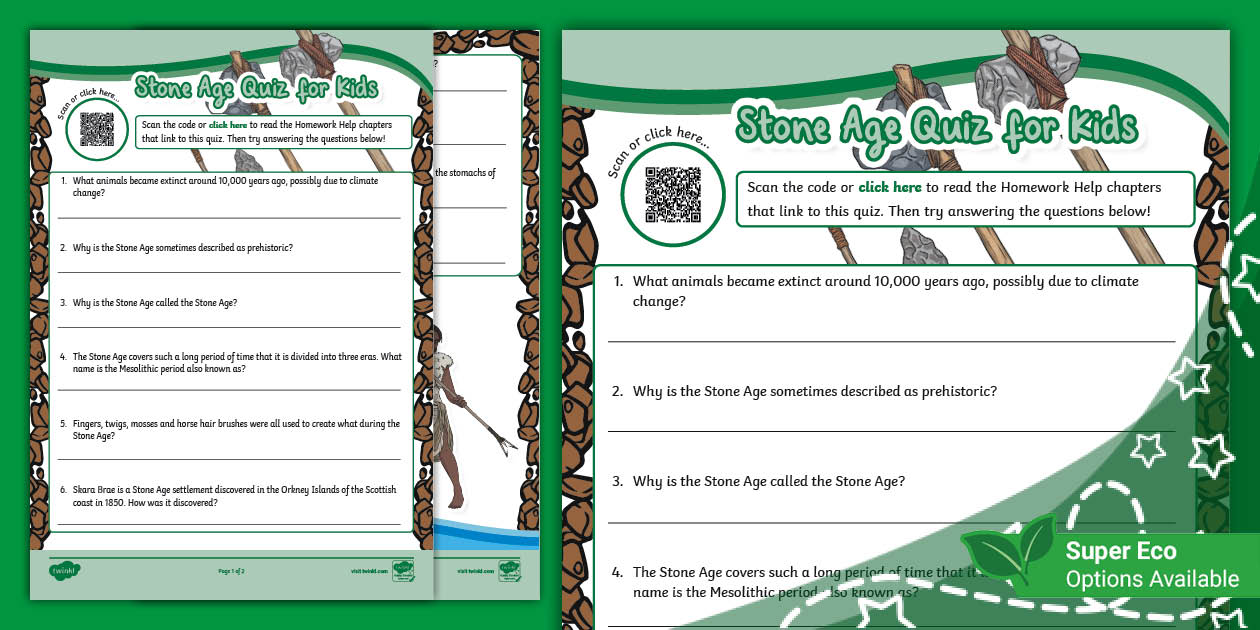 Stone Age Quiz for Kids (teacher made) - Twinkl