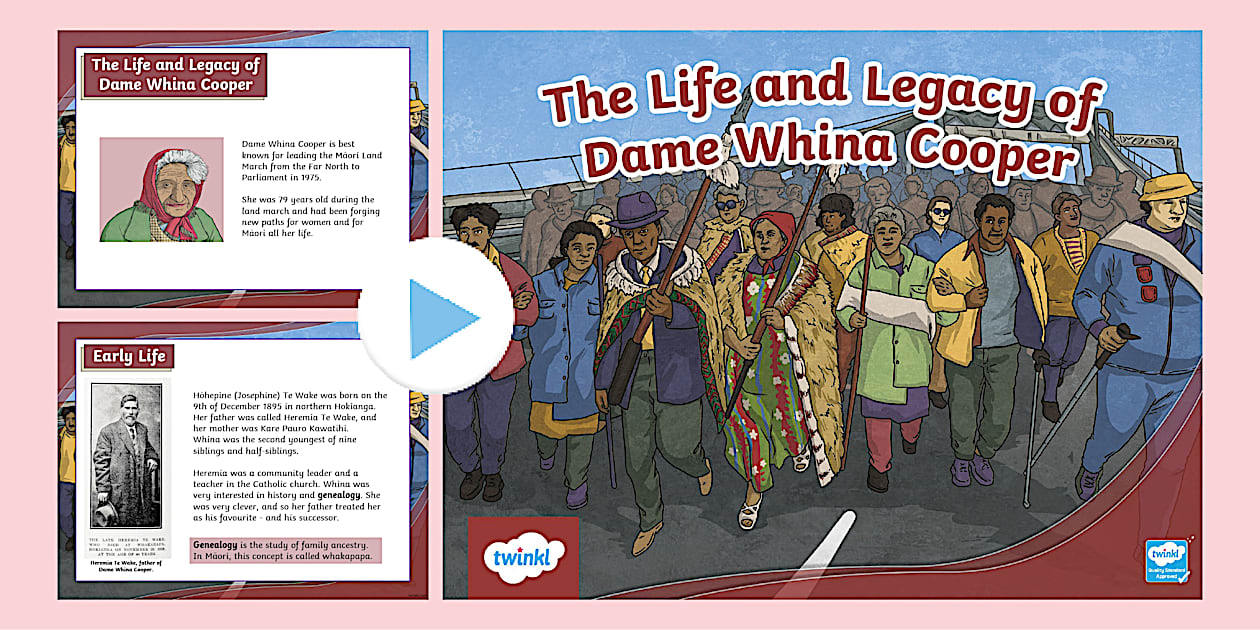 Year 5-8 Life and Legacy of Dame Whina Cooper Powerpoint