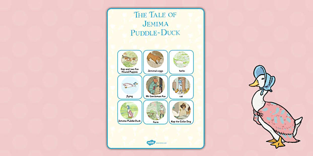 Cursive The Tale of Jemima Puddle-Duck Vocabulary Poster (Beatrix Potter)
