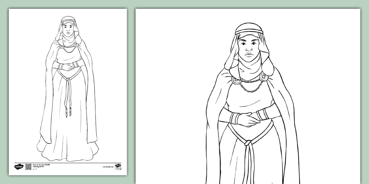 Lady Macbeth Colouring Sheet - Primary Resources - Twinkl