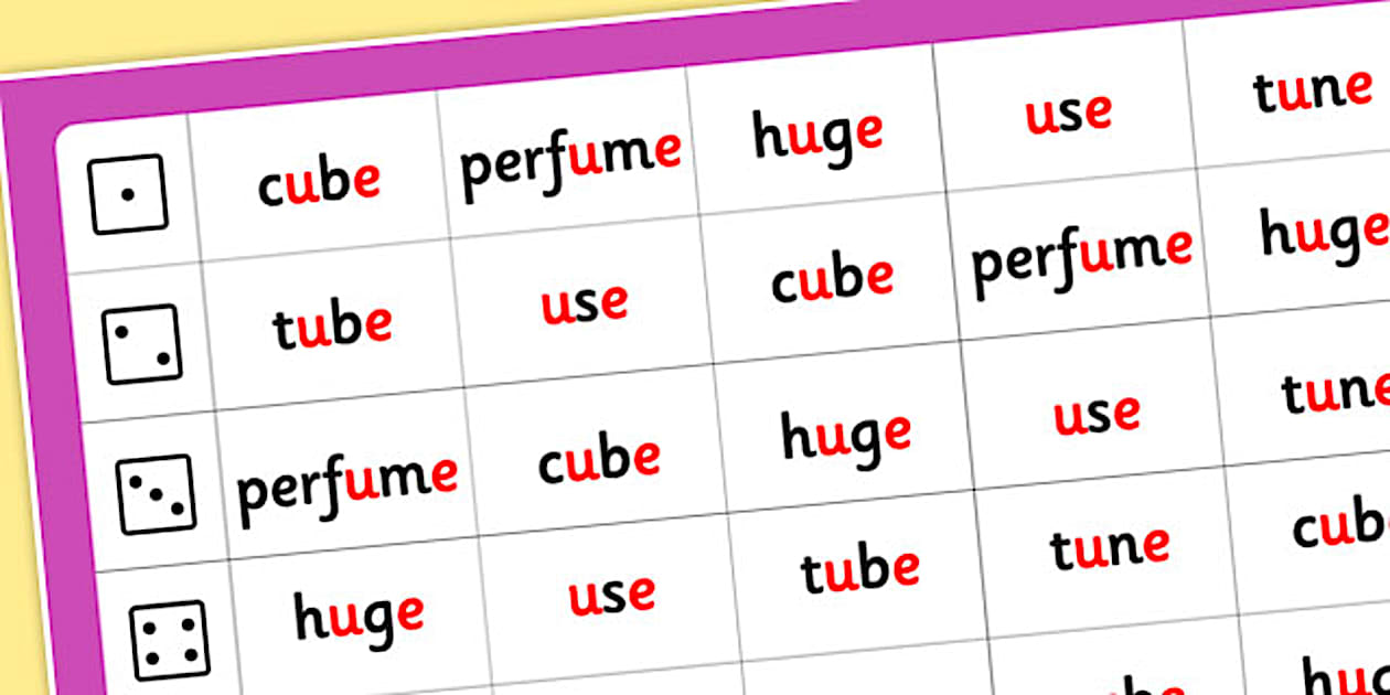 Phase 5 Roll and Read Mat u-e (teacher made) - Twinkl