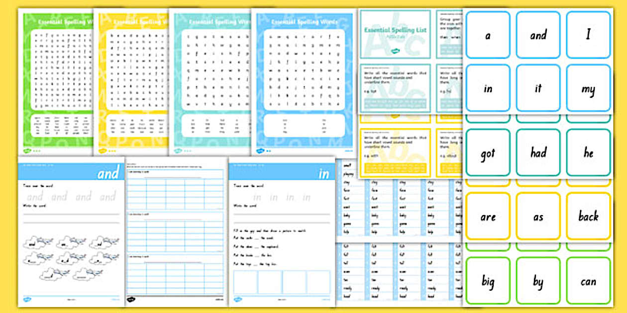New Zealand Essential Spelling Resource Pack (Teacher-Made)