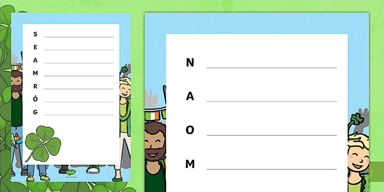 St Patrick's Day Poem Templates | Lá Fhéile Pádraig Poem