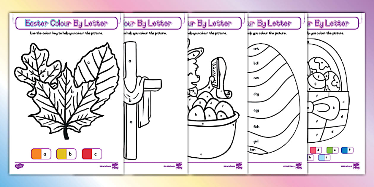 Easter Colour by Letter (teacher made) - Twinkl