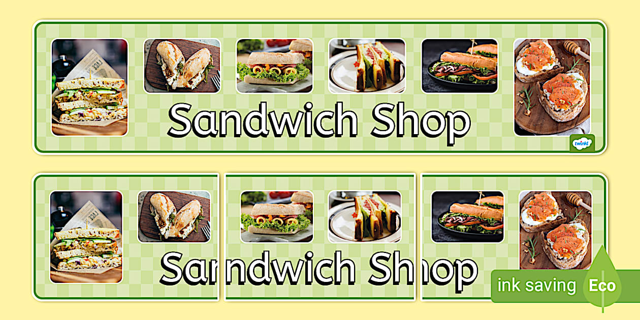 Sandwich Shop Photo Display Banner (teacher made) - Twinkl