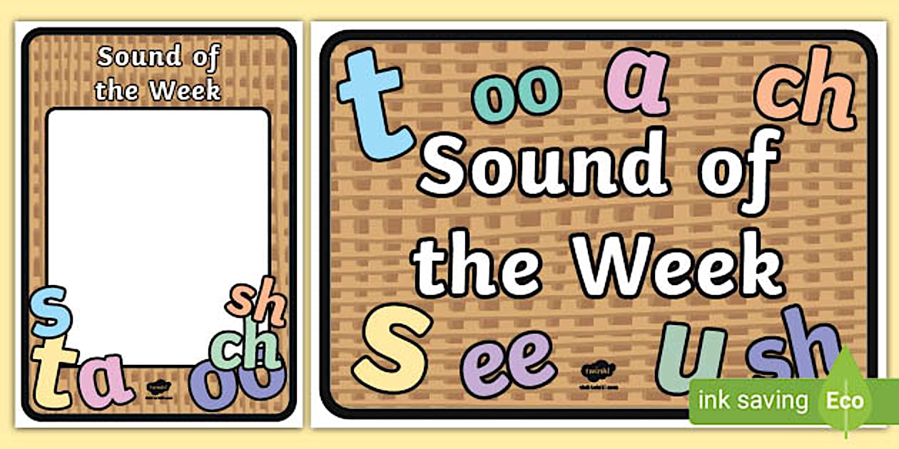 Neutral-Themed Sound of the Week Display Posters - Twinkl