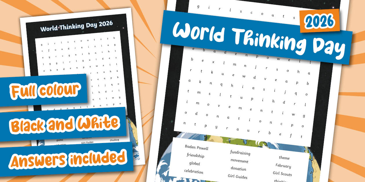 KS2 World Thinking Day Word Search