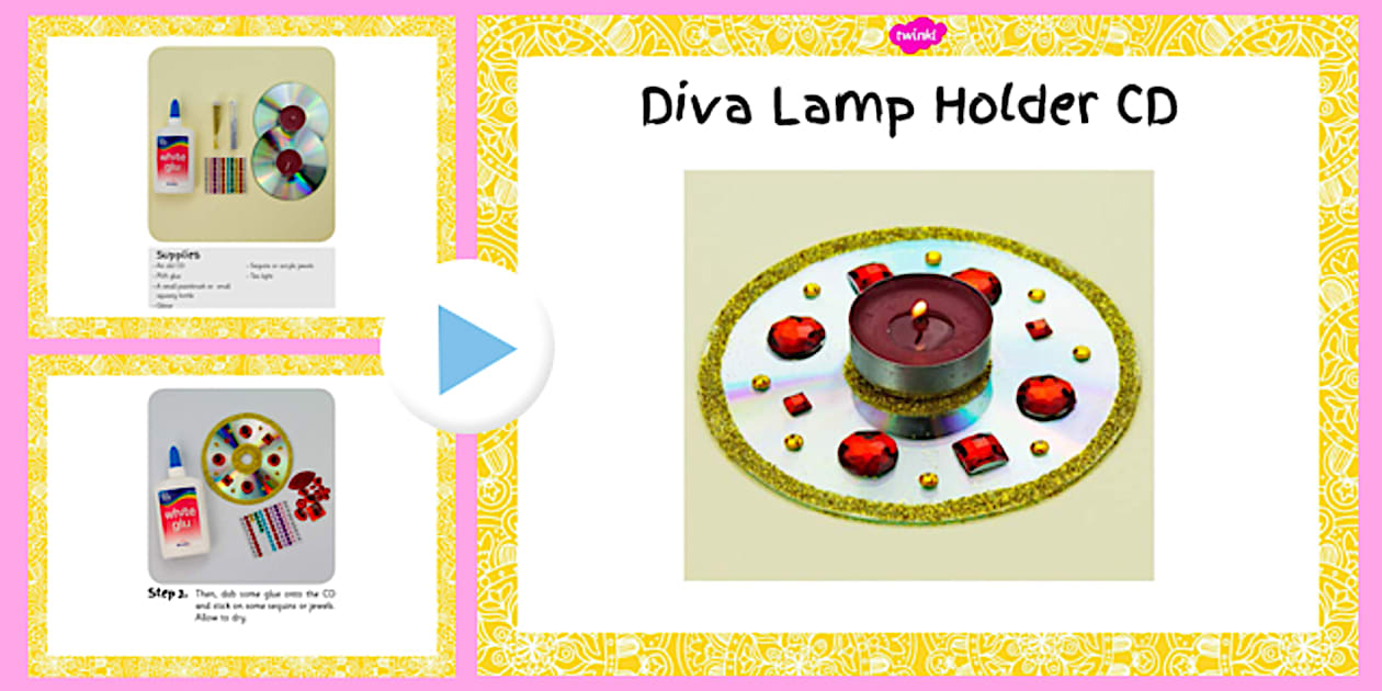Diva Lamp Holders CD Craft Instructions PowerPoint - Twinkl