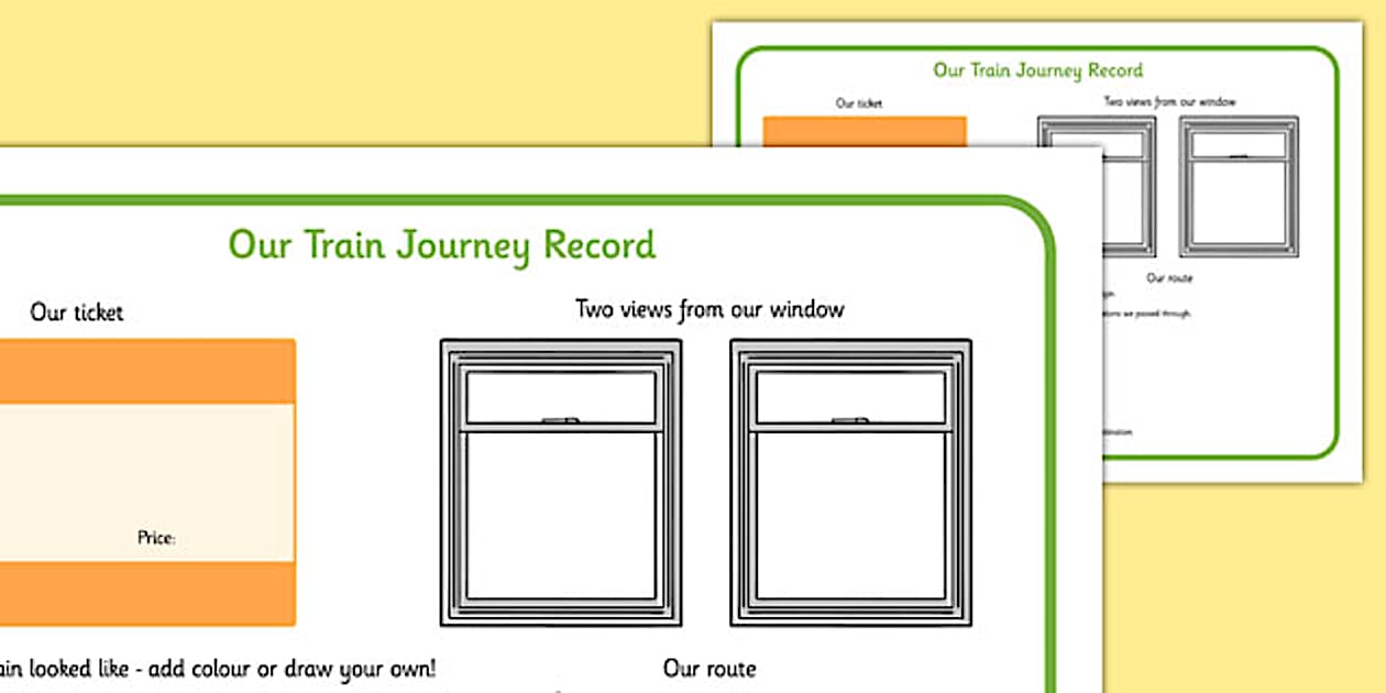 Our Train Journey Record (teacher made) - Twinkl
