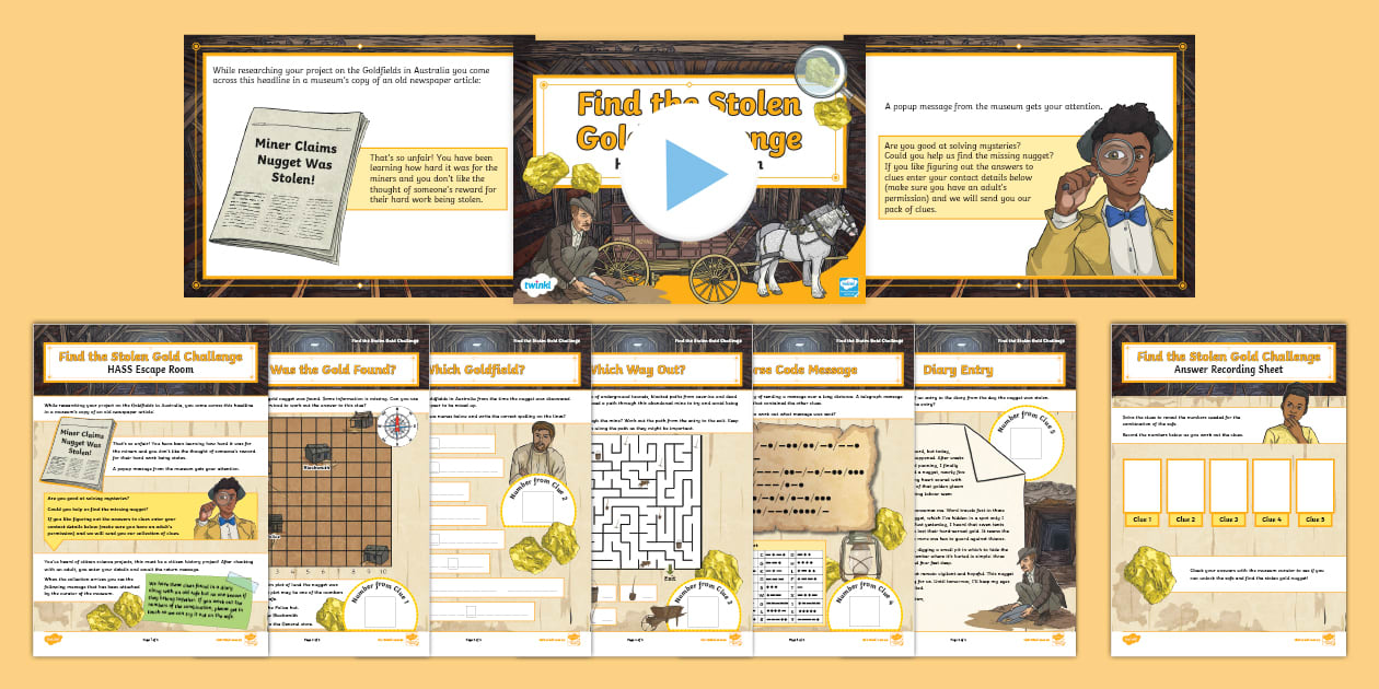 Find the Stolen Gold Challenge (teacher made) - Twinkl