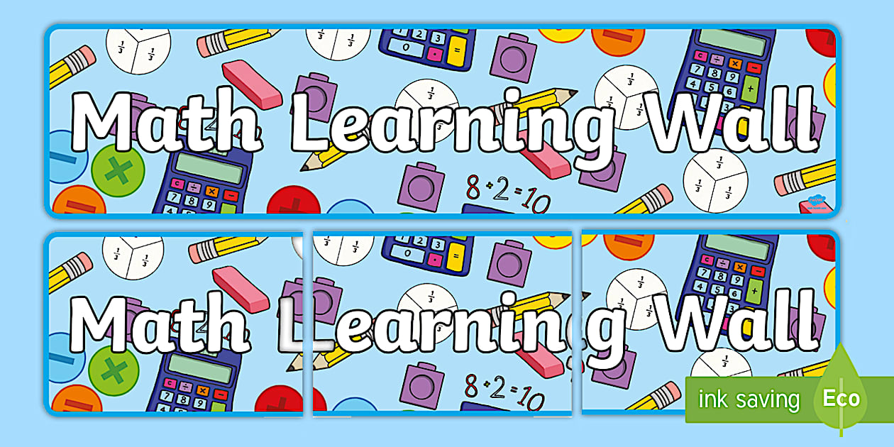 Math Learning Wall Banner (teacher made) - Twinkl