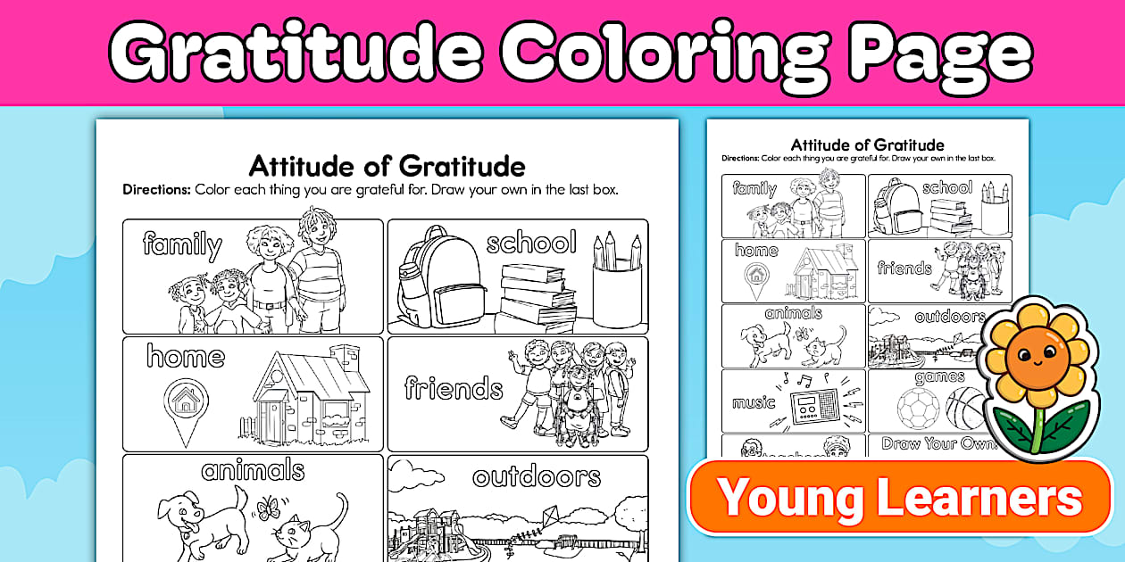 Attitude of Gratitude Coloring Page